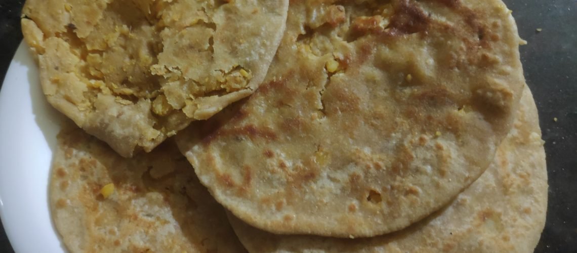 Stuffed Dal Paratha Without Onion Garlic - Magic Tadka